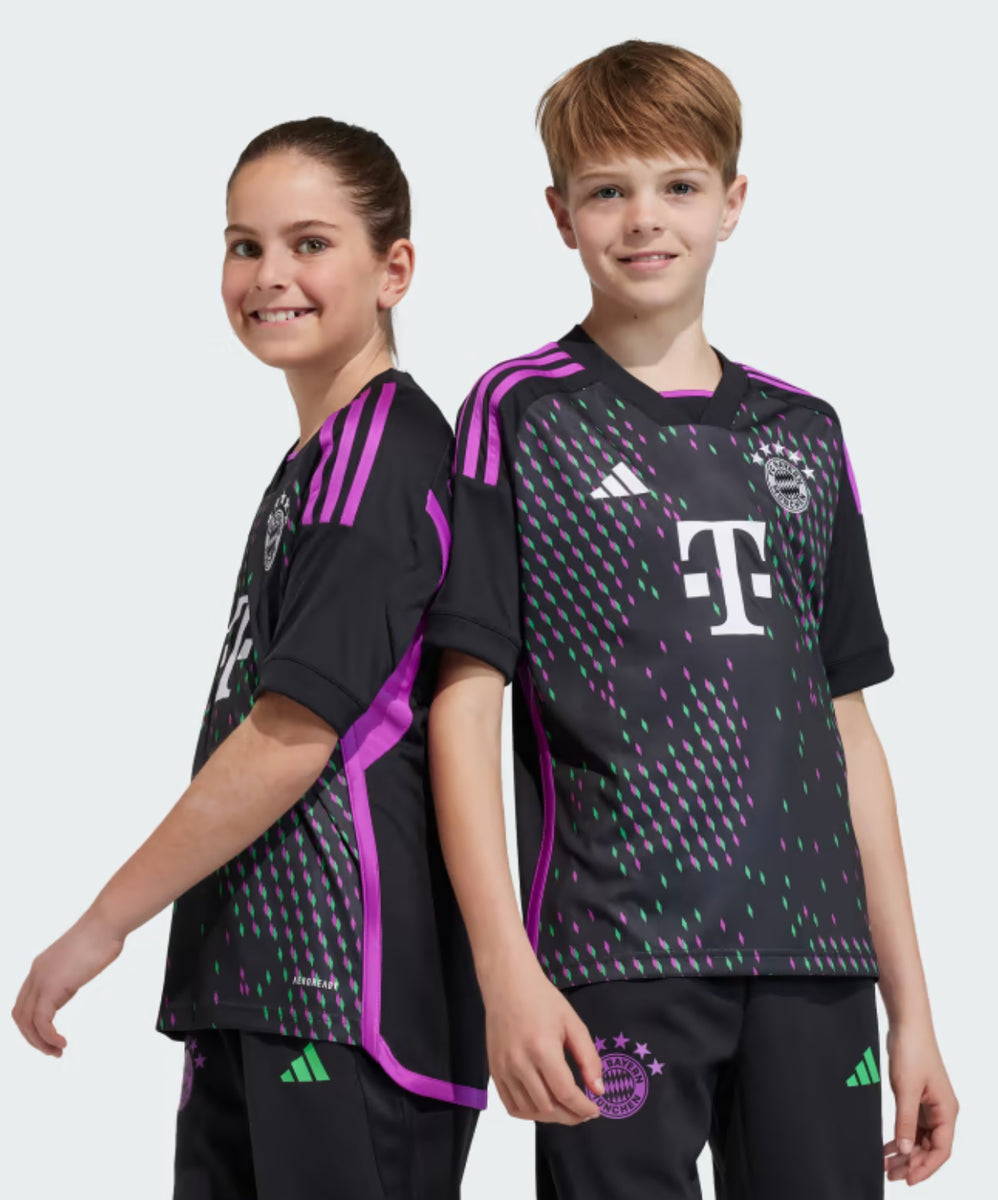 Adidas FC Bayern Munich Away Jersey Youth 23/24 IB1493 BLACK/PURPLE ...