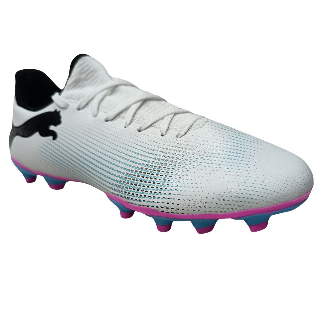 PUMA Future 7 Play FG/AG Adult Soccer Cleats 107723 01 WHITE/BLACK ...